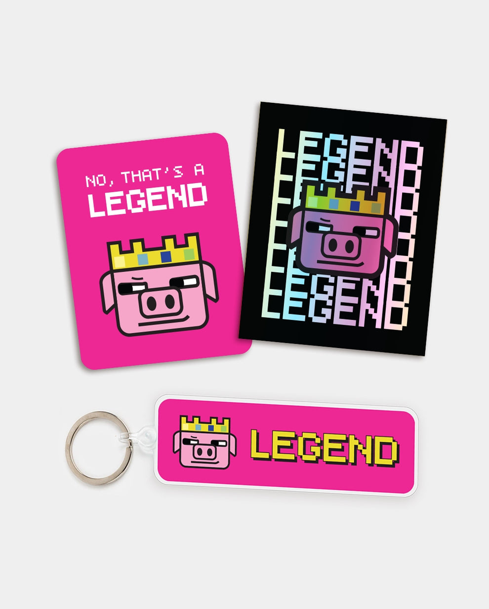 Technoblade 'The Legend' Sticker & Keychain Bundle – Technoblade Official
