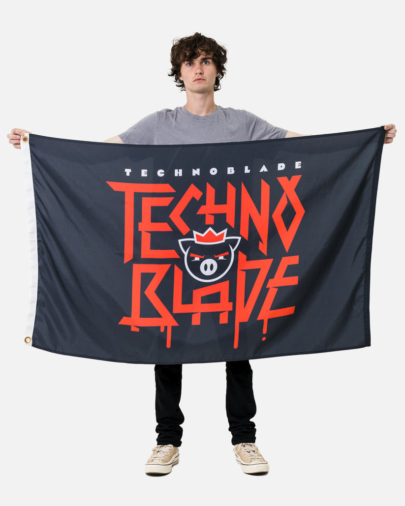 Technoblade 'Agro Wordmark' Flag (60" x 36") – Technoblade Official
